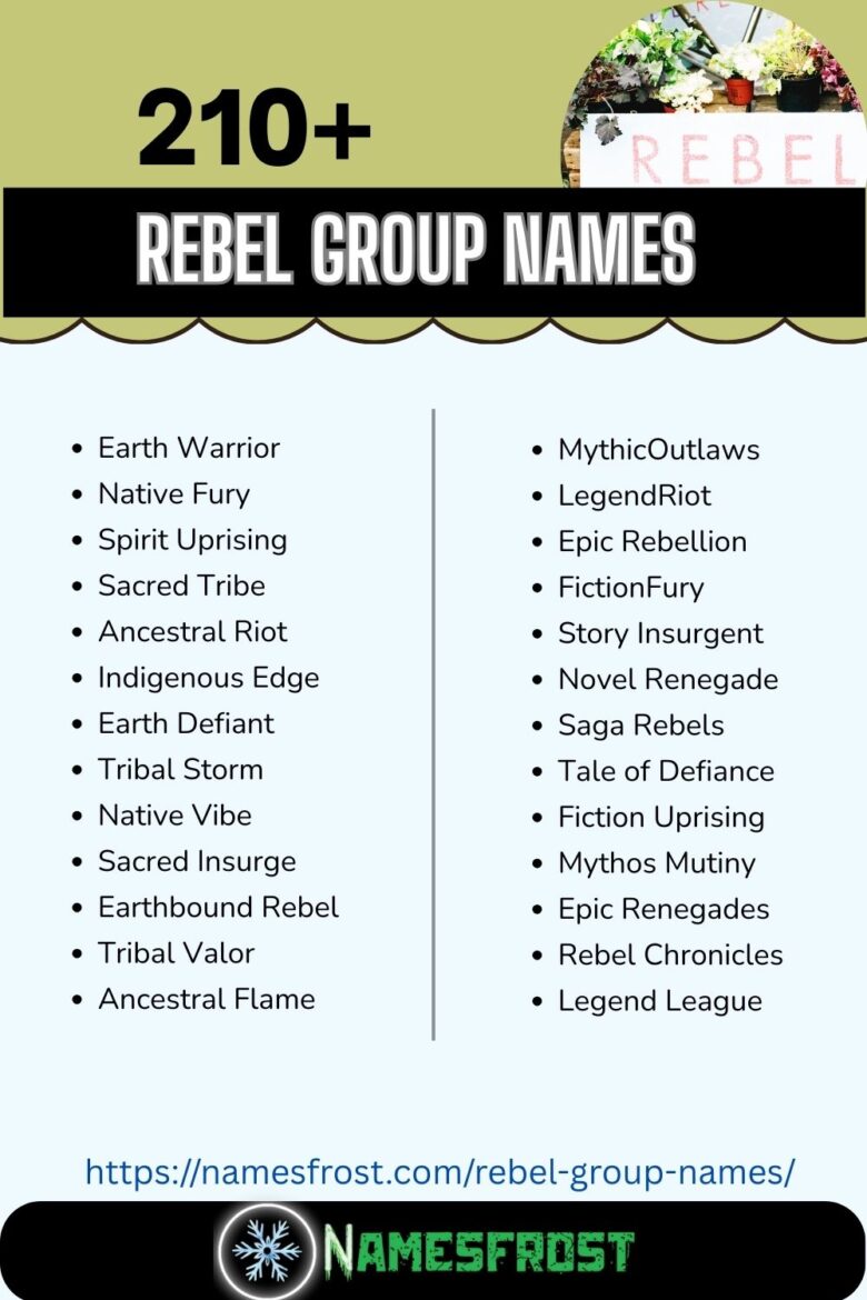 210+ Cool Rebel Group Names For Badass Look – Names Frost